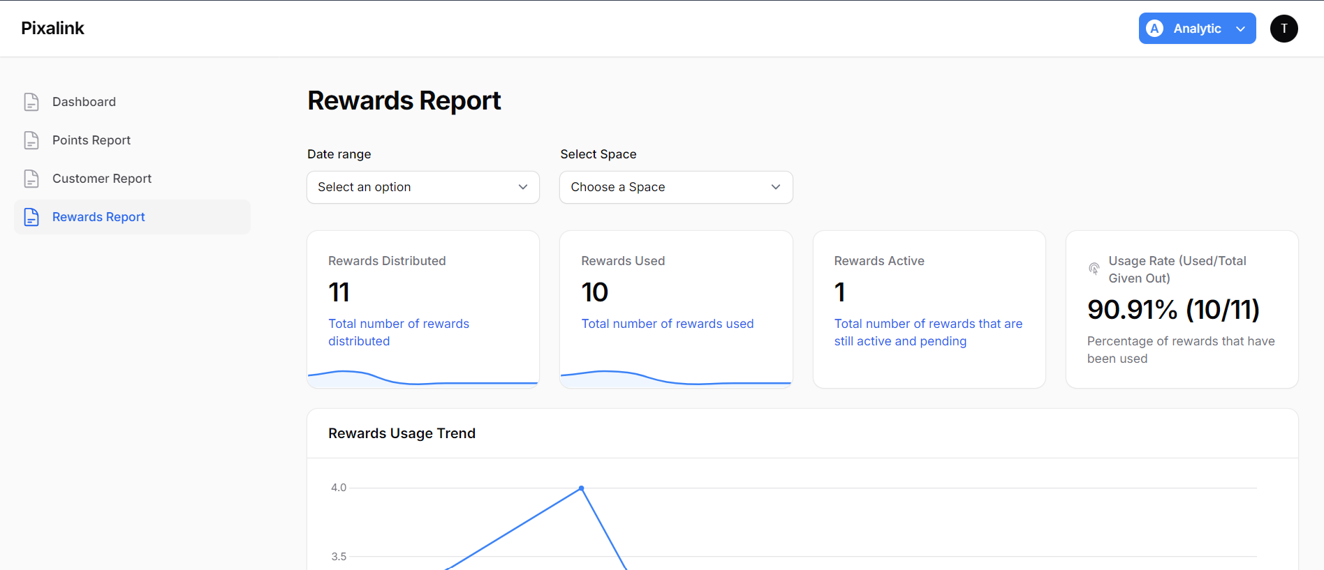 NAVIGATE REWARD REPORT | Pixalink